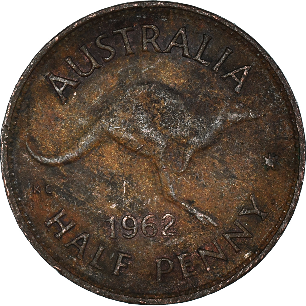 Coin, Australia, 1/2 Penny, 1962 | Australian & Oceanian Coins