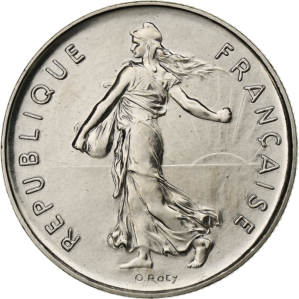 Coin, France, Semeuse, 5 Francs, 1984, Paris, série FDC, , Nickel Clad