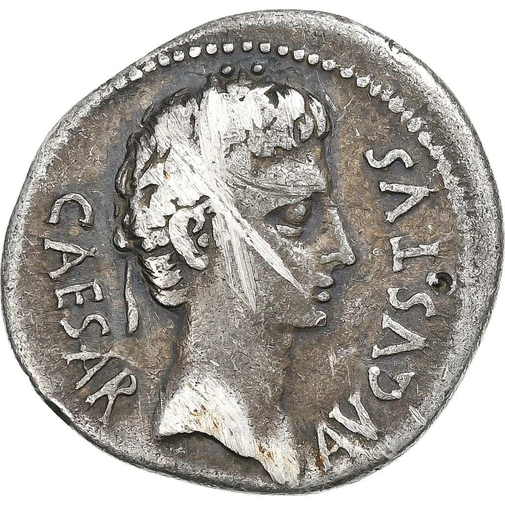 Augustus, Denarius, 19-18 BC, Caesaraugusta, Silver, , RIC:37a