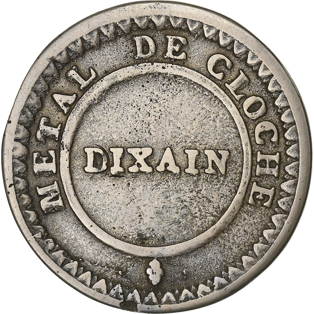 France, Dizain de l'abbé Rochon, 1791, Métal de cloche, | European Coins