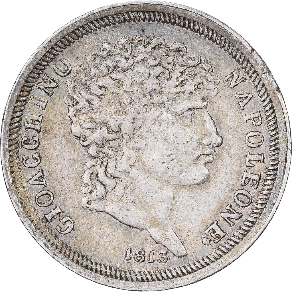Kingdom of Naples, Joachim Murat, 1 Lira, 1813, Silver, | European Coins