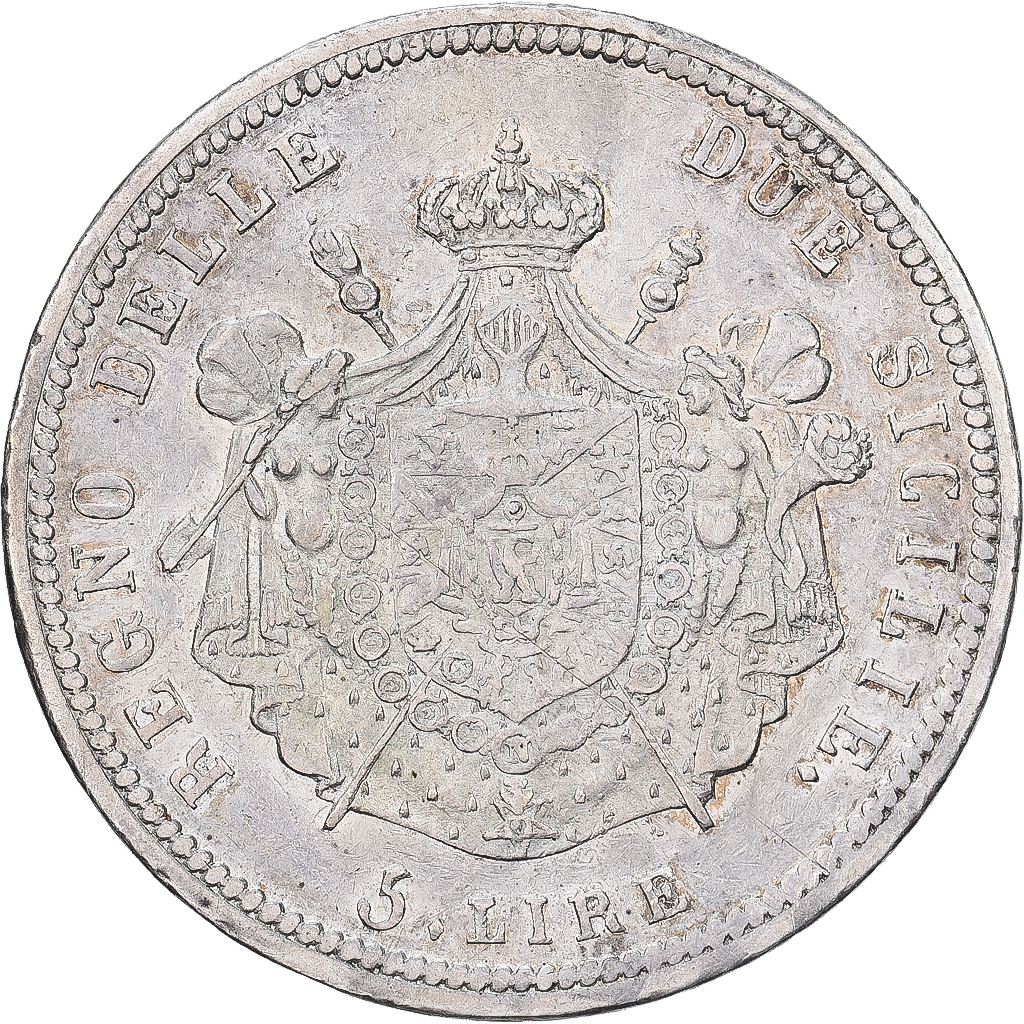 Kingdom of Naples, Joachim Murat, 5 Lira, 1813, Silver, | European Coins