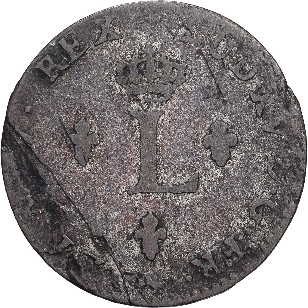 France, Louis XV, Double Sol, 1755, Paris, Billon, | European Coins