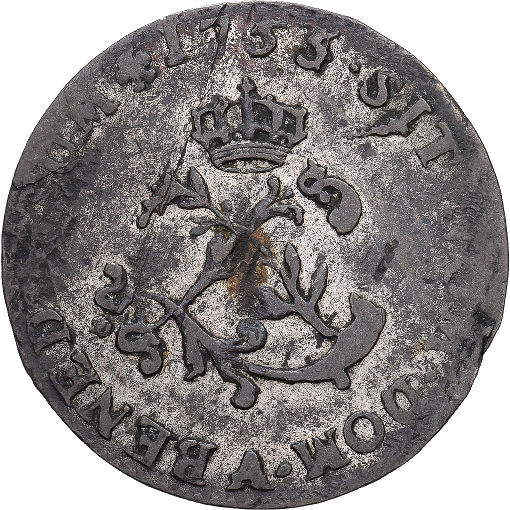 France, Louis XV, Double Sol, 1755, Paris, Billon, | European Coins