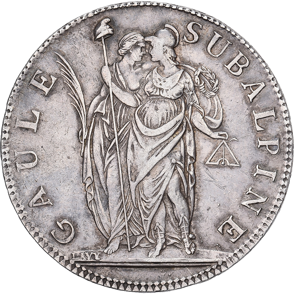 Subalpine Republic, 5 Francs, An 10, Turin, Silver, | European Coins