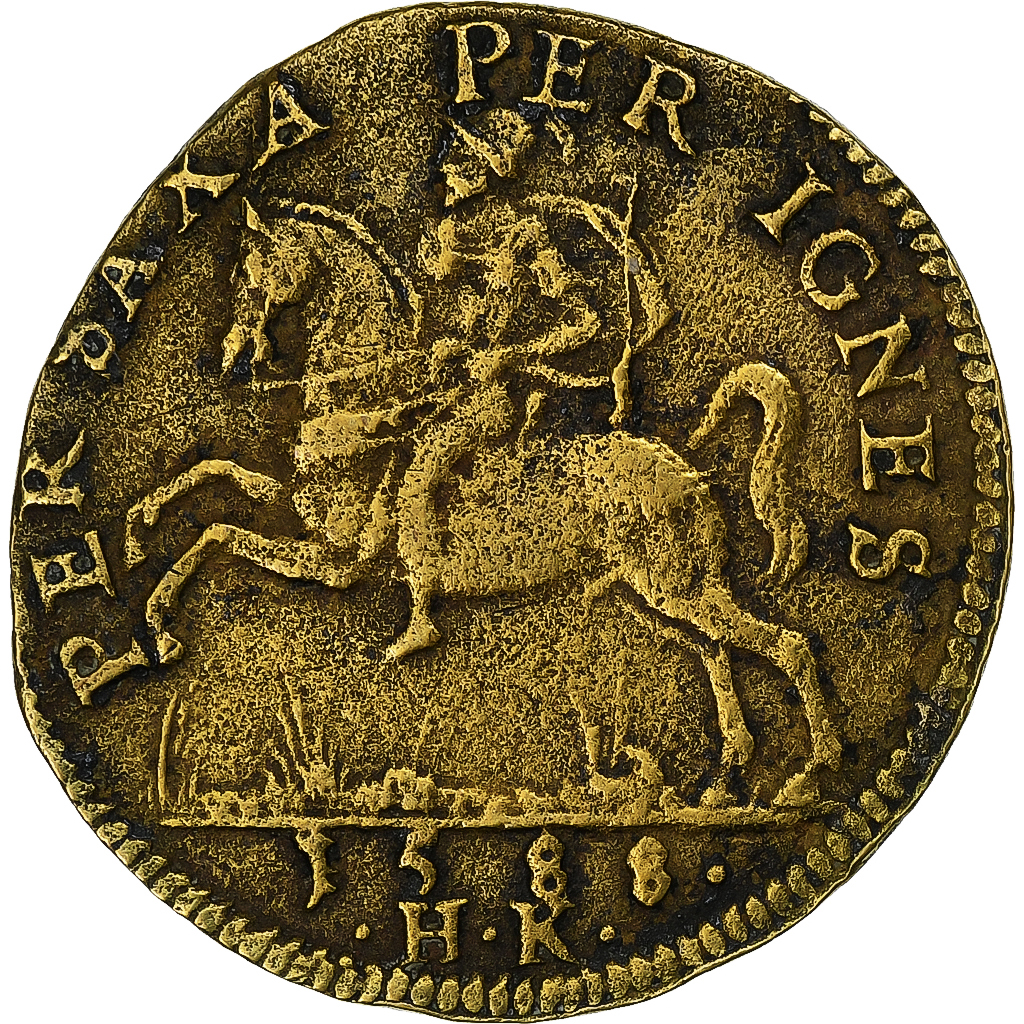 Free imperial city of Nuremberg, Nuremberg token, 1588, Brass,