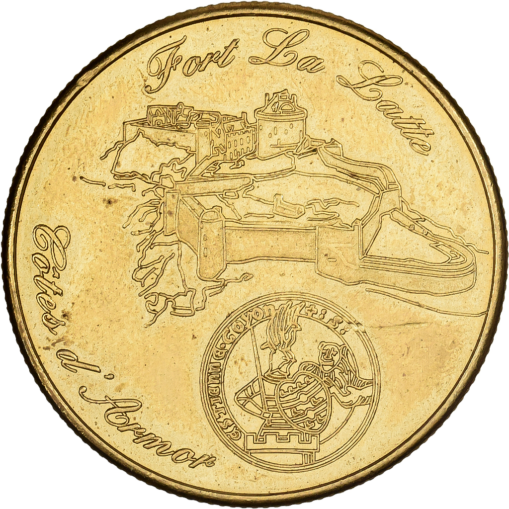 France, Medal, Fort La Latte, Côte d'Armor, Bretagne, Copper,