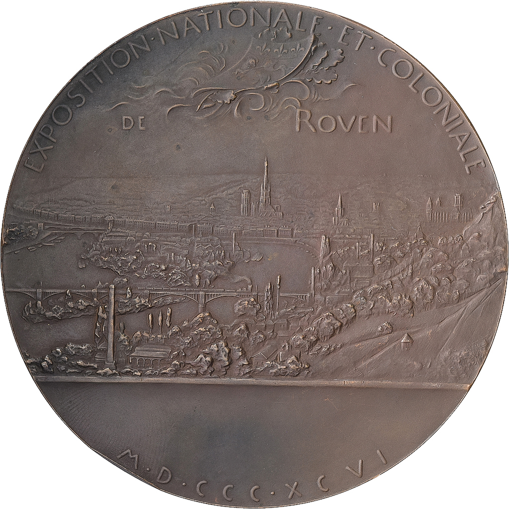 France, Medal, Exposition Nationale et Coloniale de Rouen, 1846, Bronze ...