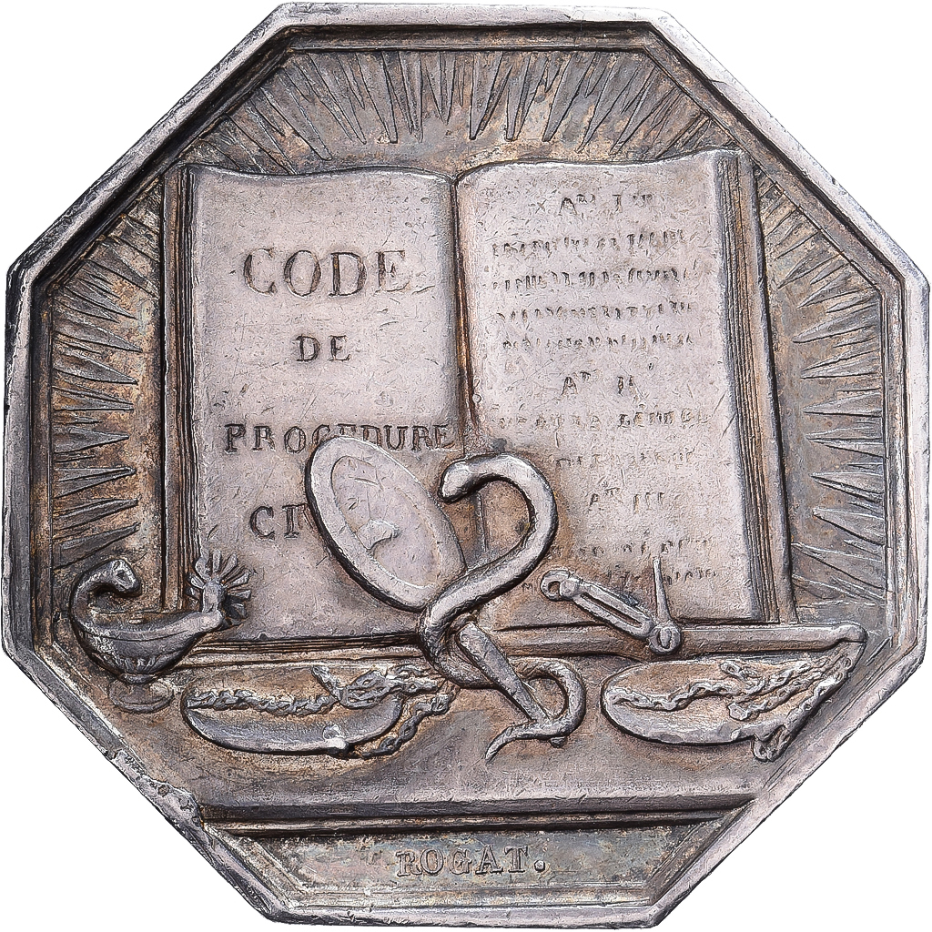 France, Token, Chambre des huissiers de la Seine, Silver, Rogat,