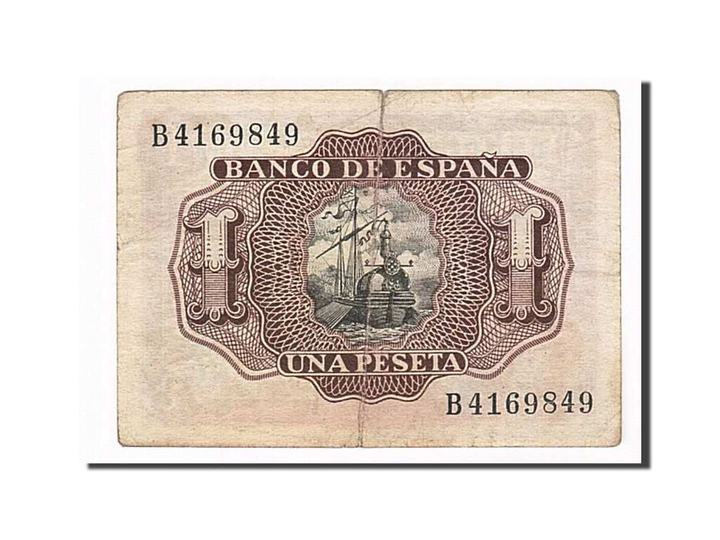 Banknote, Spain, 1 Peseta, 1953, 1953-07-22, VF(30-35) | World Paper Money