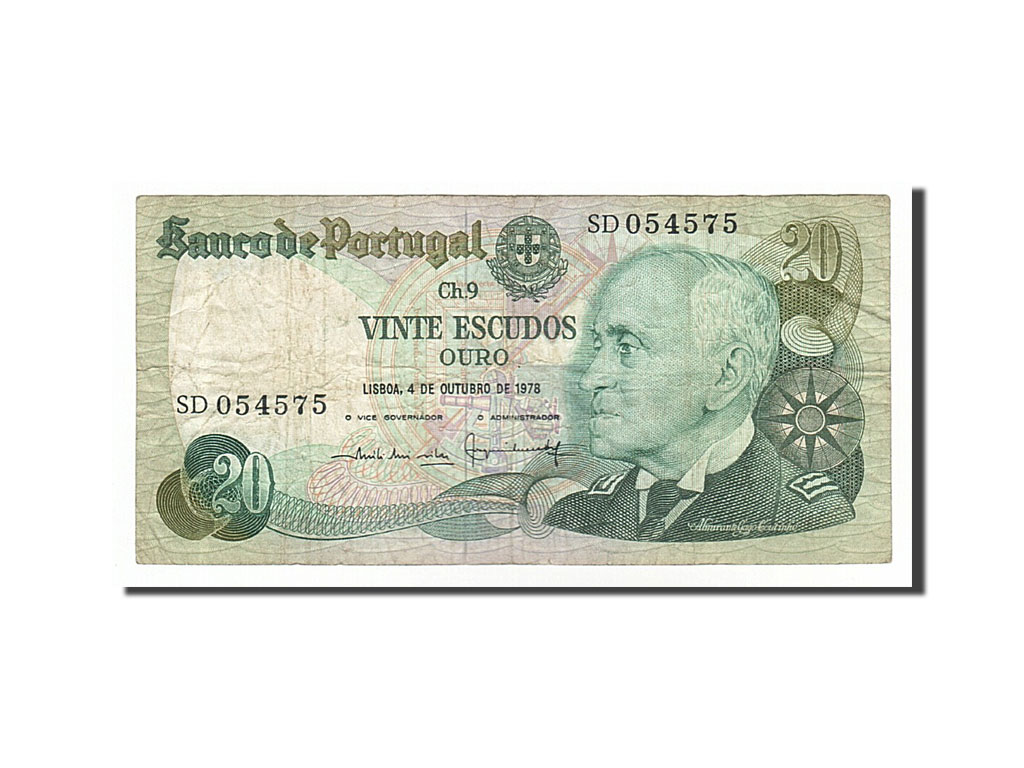 Banknote, Portugal, 20 Escudos, 1978, 1978-10-04, VF(20-25) | World ...