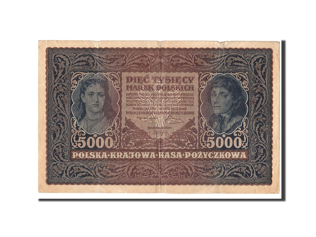 Banknote, Poland, 5000 Marek, 1920, 1920-02-07, KM:31, EF(40-45)