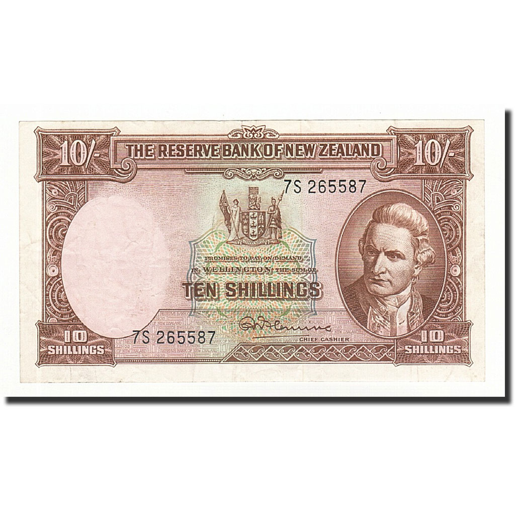 Banknote, New Zealand, 10 Shillings, 1967, KM:158d, EF(40-45)