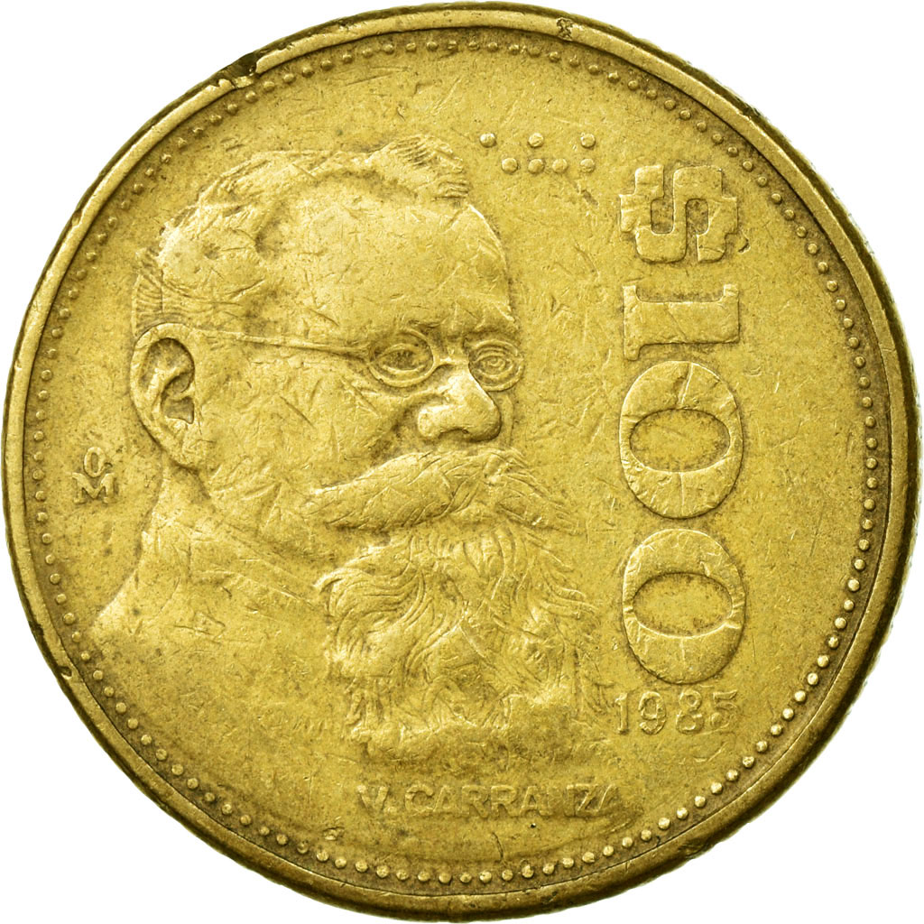 Coin, Mexico, 100 Pesos, 1985, Mexico City, , Aluminum-Bronze, KM:493