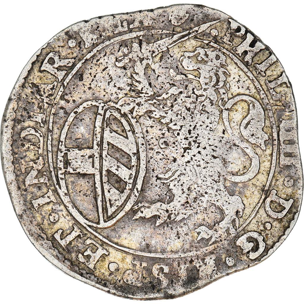 Coin, Spanish Netherlands, BRABANT, Escalin, 1622, Antwerp, , Silver