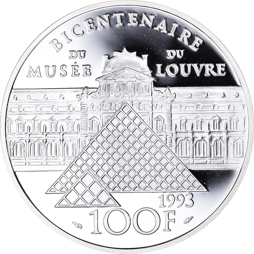 Coin, France, Vénus de Milo, Bicentenaire du Musée du Louvre, 100 Francs