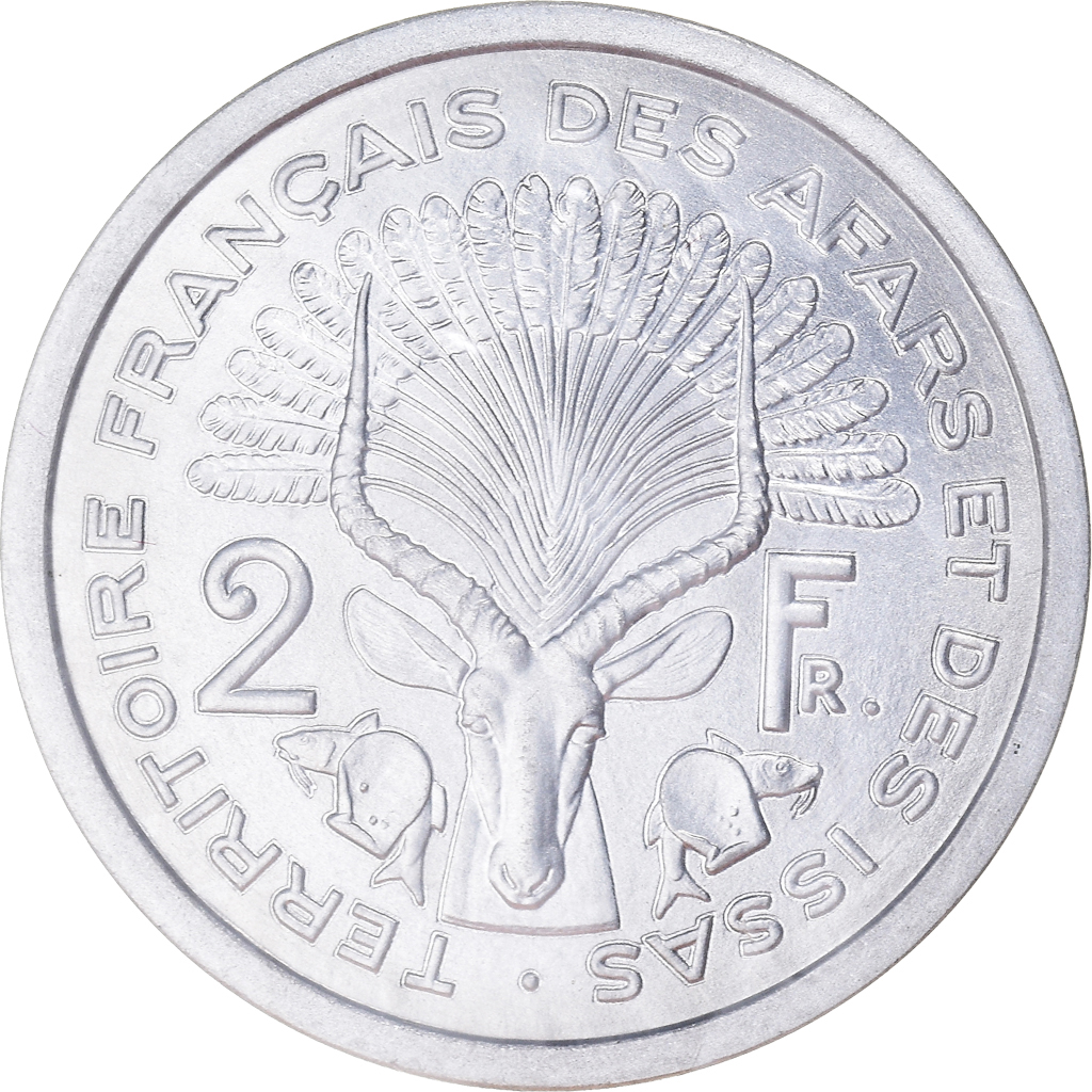 Coin, FRENCH AFARS & ISSAS, 2 Francs, 1968, Paris, ESSAI, , Aluminium