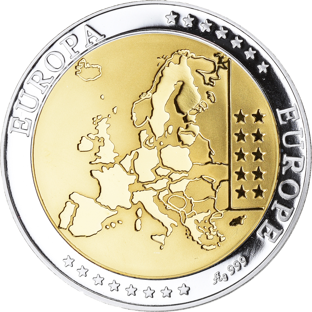 Belgium, Medal, Euro, Europa, FDC, , Silver | Tokens & Medals