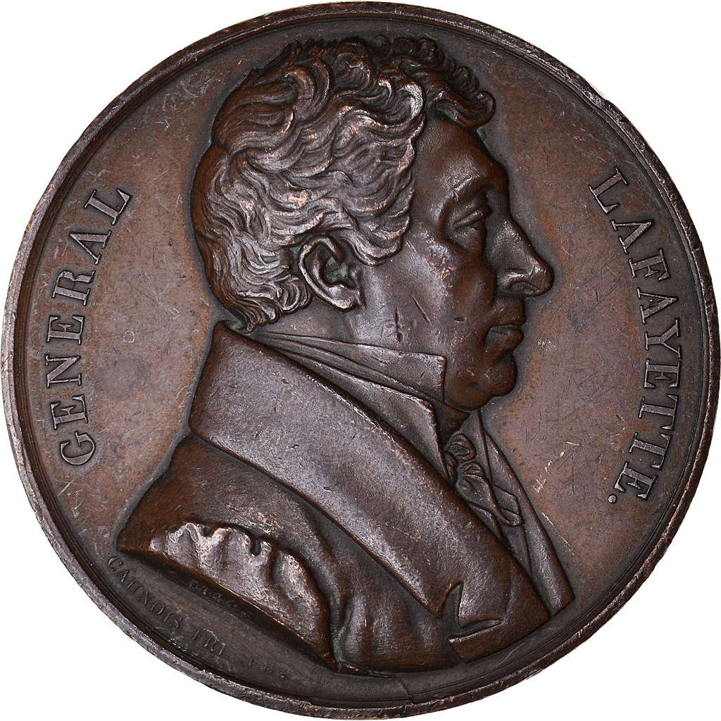 France, Medal, Général Lafayette, Visit to the United States, History, 1824