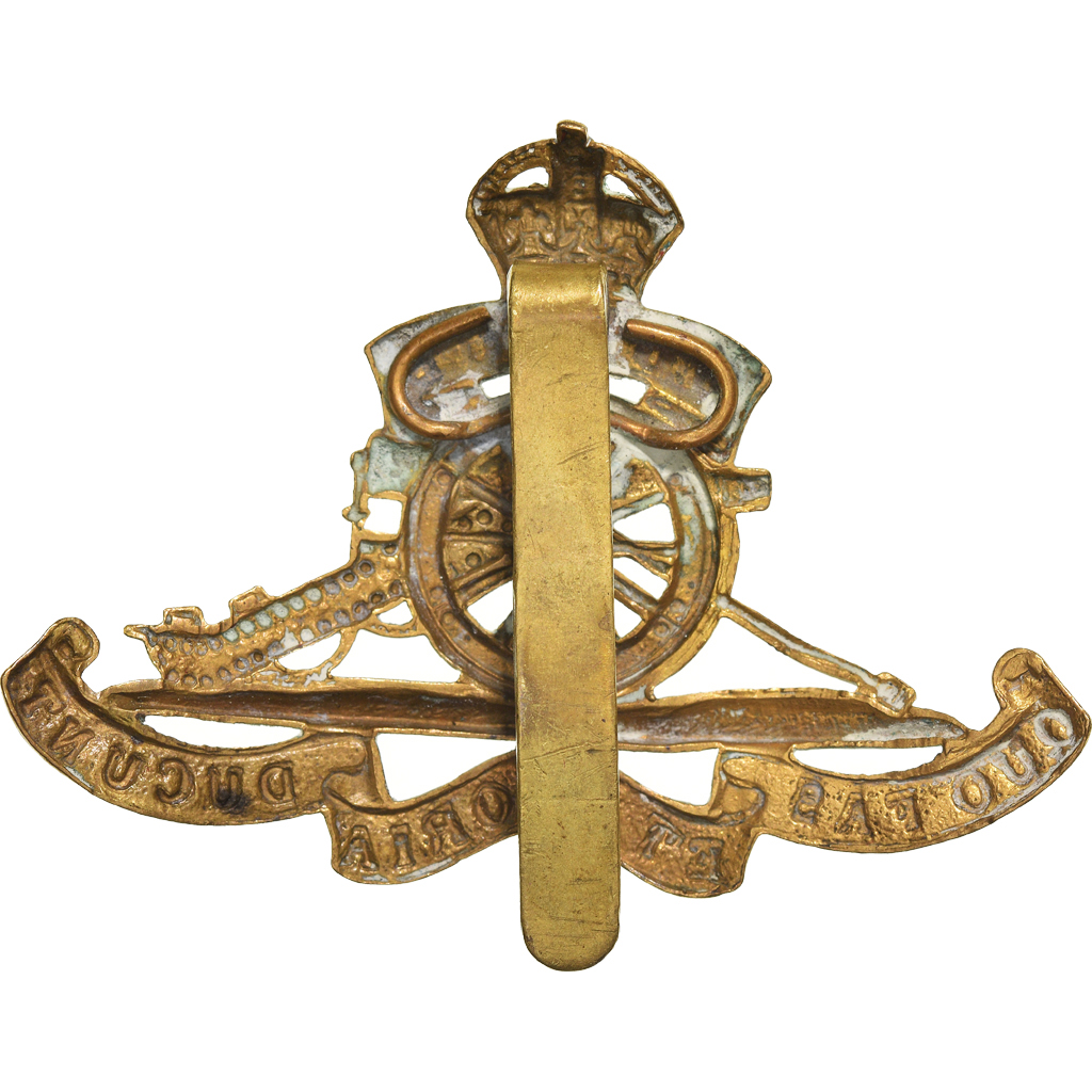United Kingdom, Cap Badge, Royal Artillery Ubique, WAR, WWI, , Brass