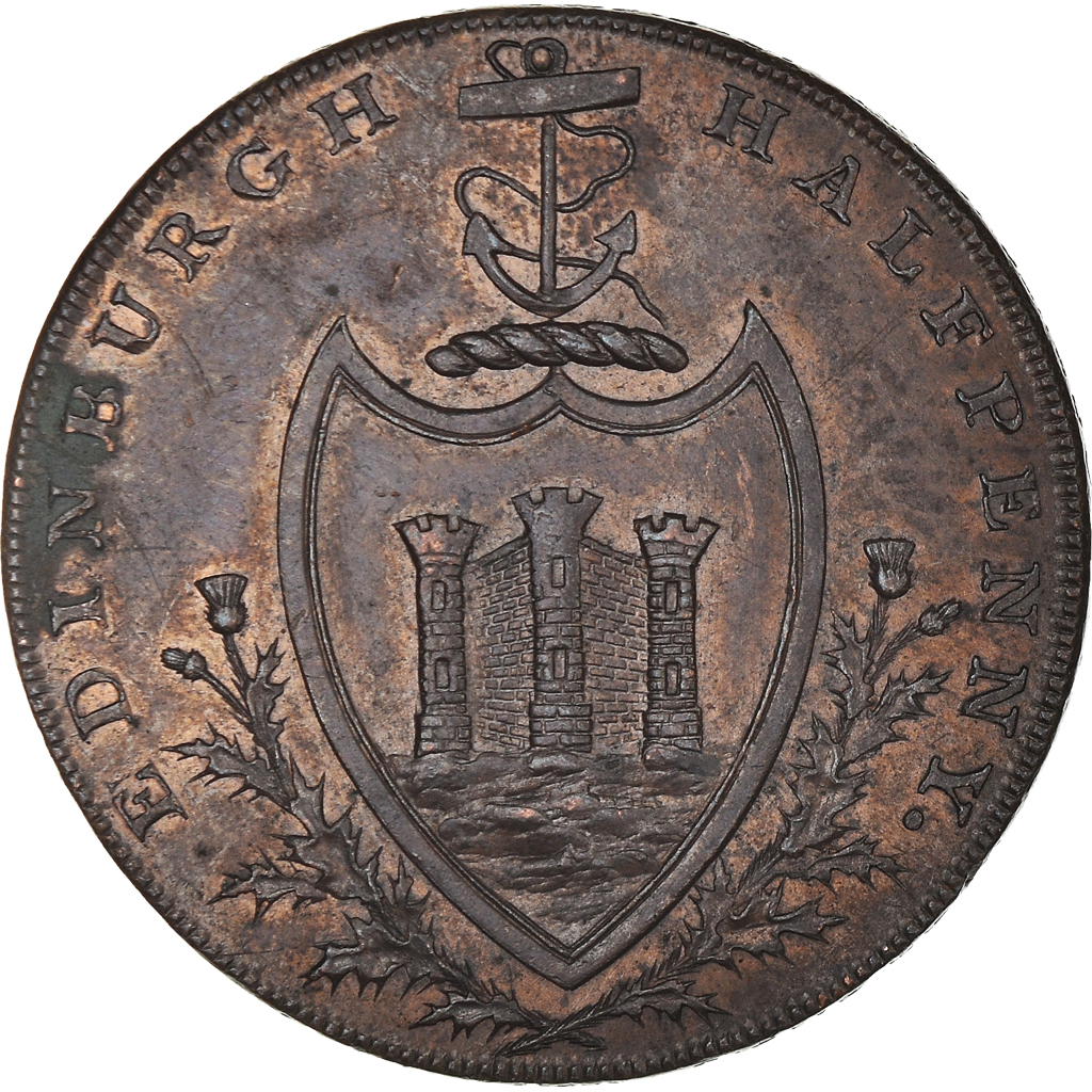 Coin, Scotland, Halfpenny Token, 1790, Edinburgh, , Copper | European Coins
