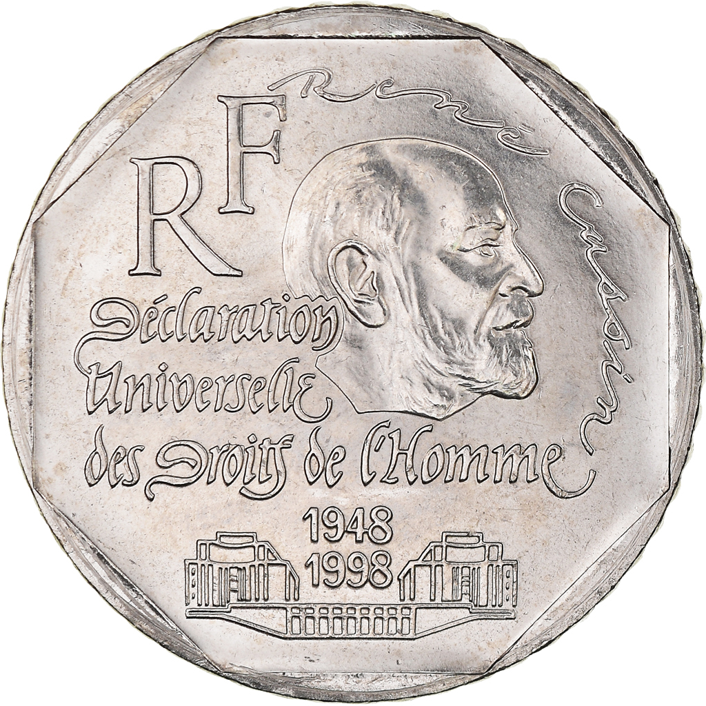 Coin, France, René Cassin, 2 Francs, 1998, , Nickel, KM:1213, Gadoury:551
