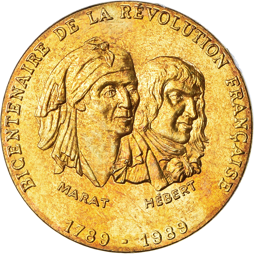 France, Medal, Révolution Française, Marat / Hébert, MDP, MS(63 ...