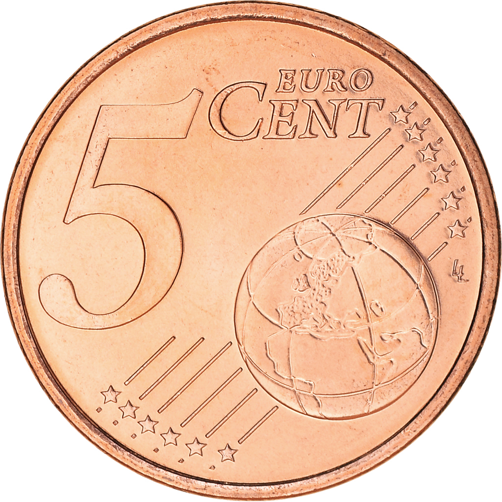 France, 5 Euro Cent, 1999, Paris, BU, , Copper Plated Steel | European ...