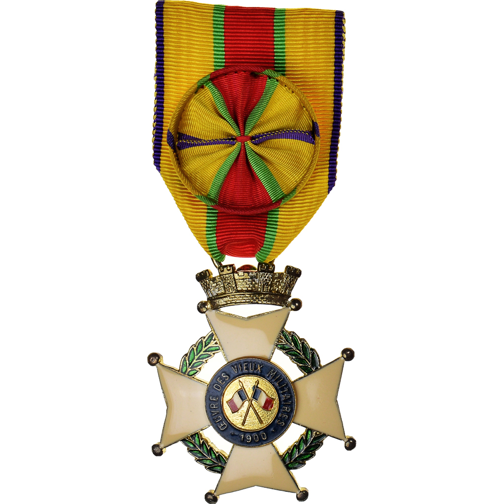 France, Oeuvre des Vieux Militaires, Officier, Medal, 1900 ...