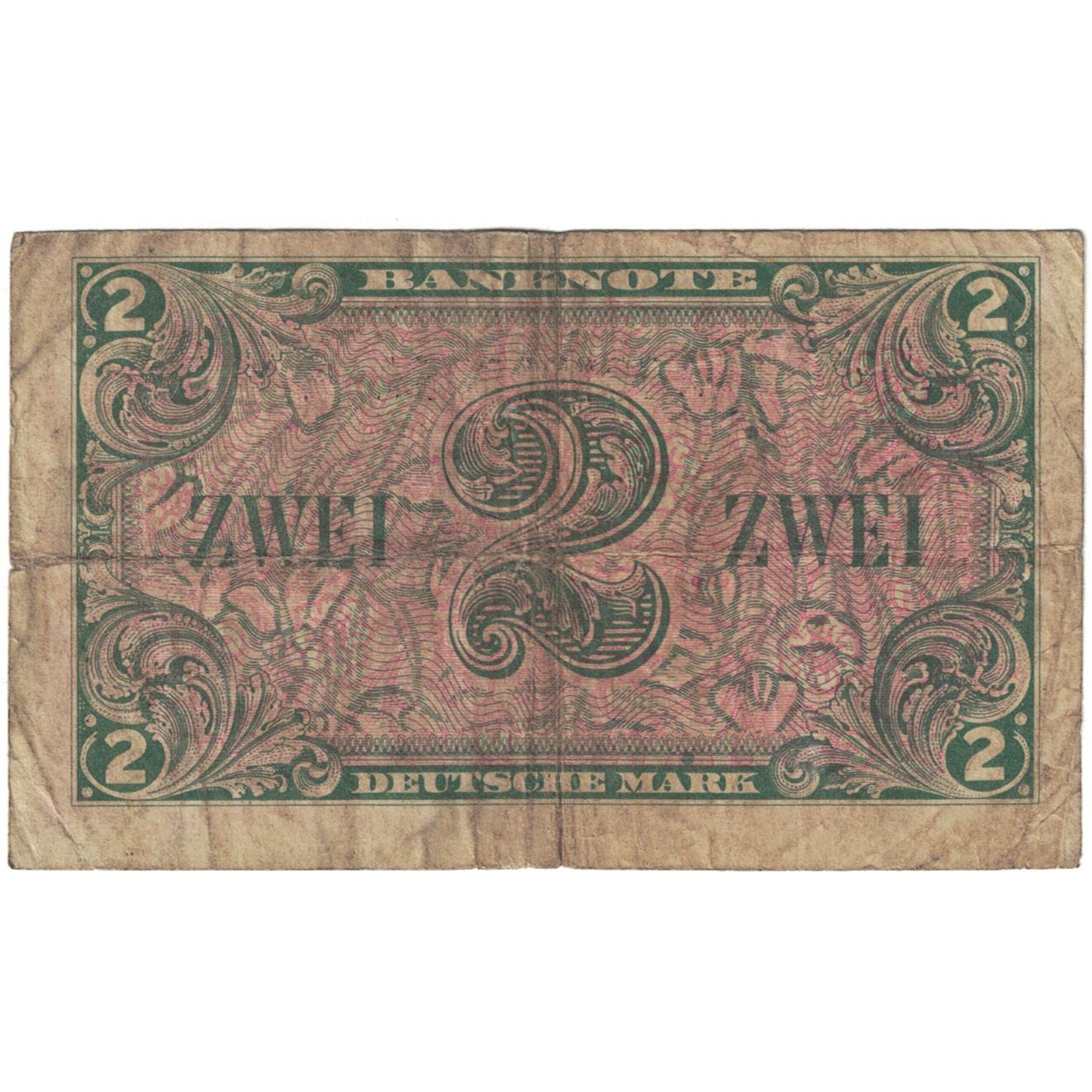 Banknote, GERMANY - FEDERAL REPUBLIC, 2 Deutsche Mark, 1948, KM:3b, VG ...