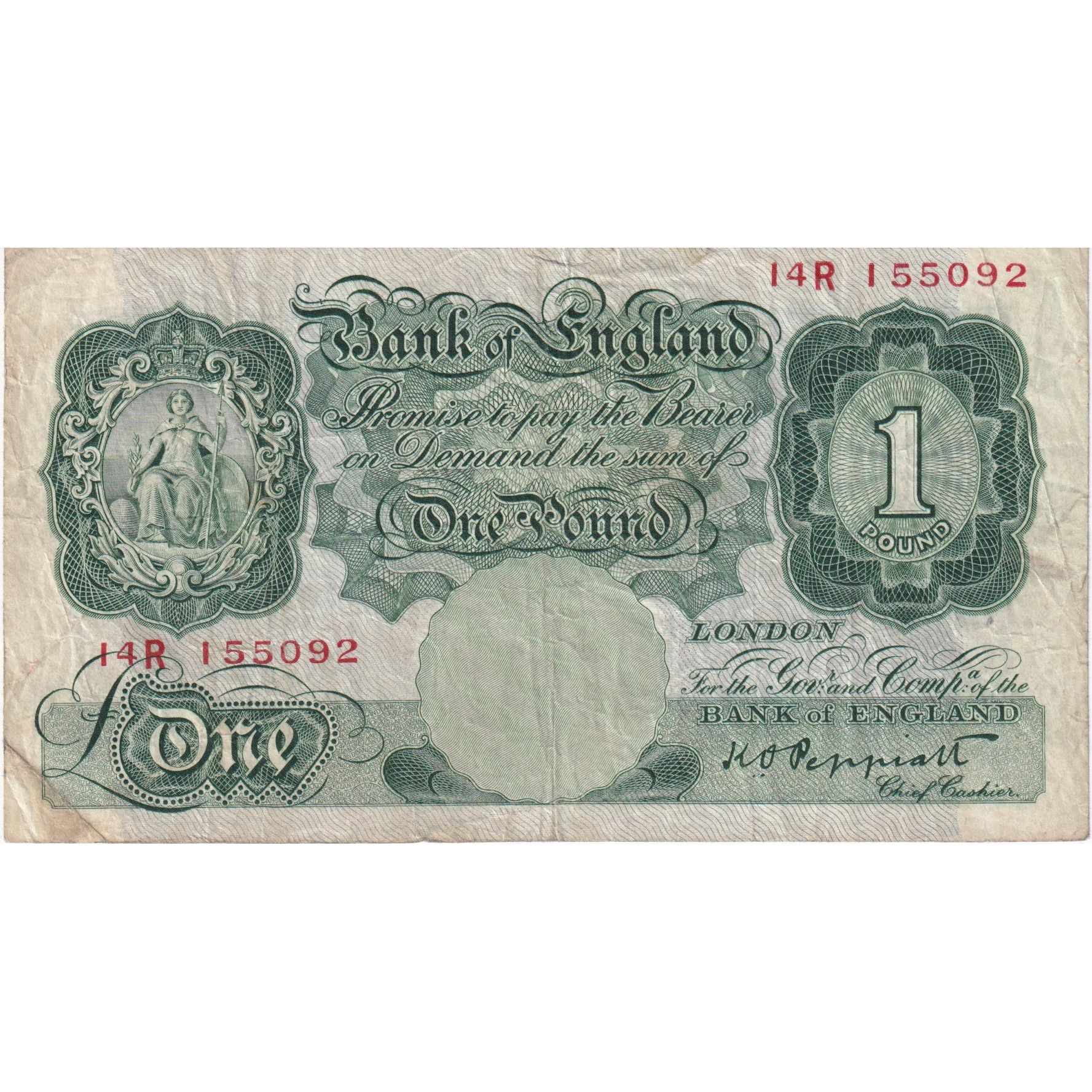 Banknote, Great Britain, 1 Pound, KM:369a, VF(20-25) | World Paper Money
