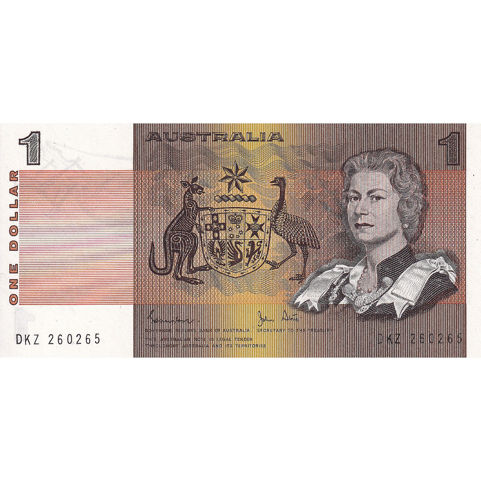 Australia, 1 Dollar, KM:37a, UNC(65-70) | World Paper Money