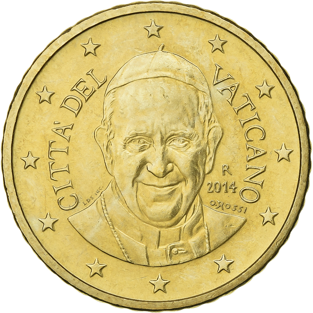 Vatican, Pape François, 50 Euro Cent, 2014, Rome, Brass, | European Coins