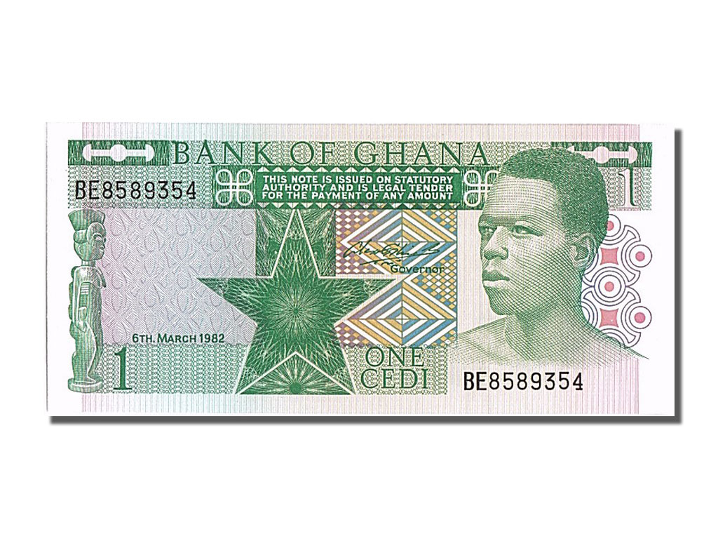 Banknote, Ghana, 1 Cedi, 1982, 1982-03-06, UNC(65-70) | World Paper Money