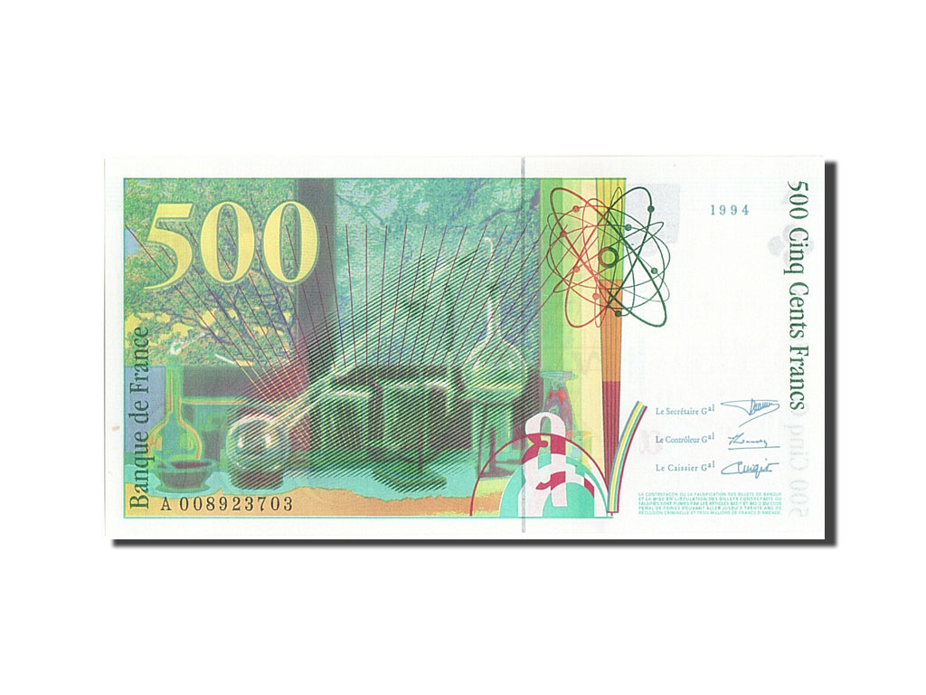 Banknote, France, 500 Francs, 500 F 1994-2000 ''Pierre et Marie Curie ...