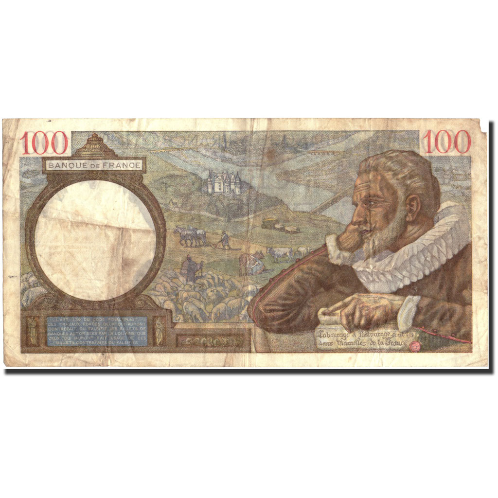 Banknote, France, 100 Francs, 100 F 1939-1942 ''Sully'', 1939, 1939-11-09