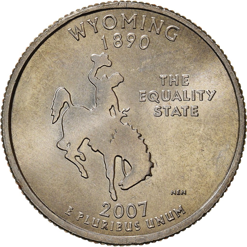 Coin, United States, Wyoming, 1890, Quarter, 2007, U.S. Mint, Philadelphia