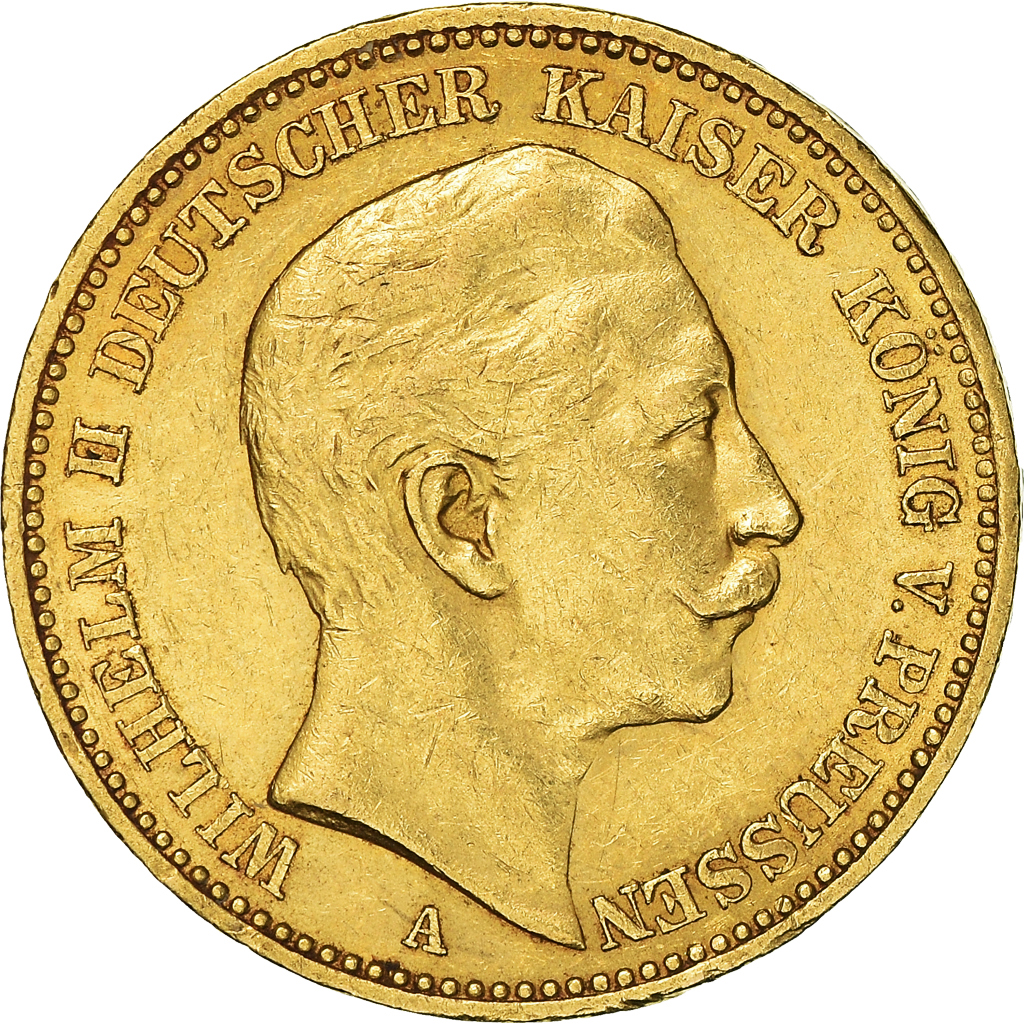 Coin, German States, PRUSSIA, Wilhelm II, 20 Mark, 1898, Berlin,