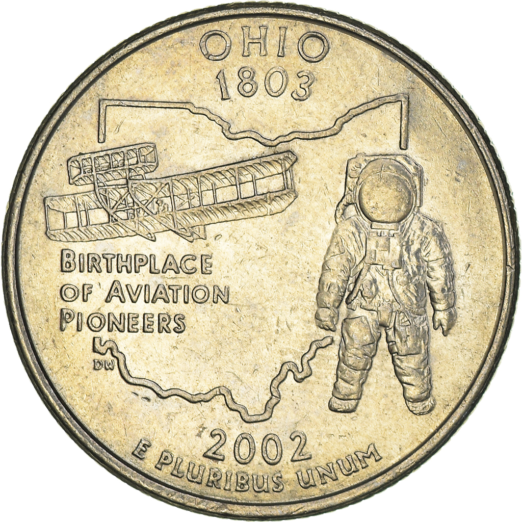 Coin United States Quarter 2002 U S Mint Philadelphia Ohio 1803 