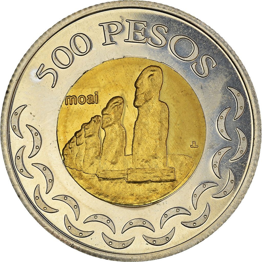 Coin, RAPA NUI - ISLA DE PASCUA - EASTER ISLAND, No ruler, 500 Pesos, 2007