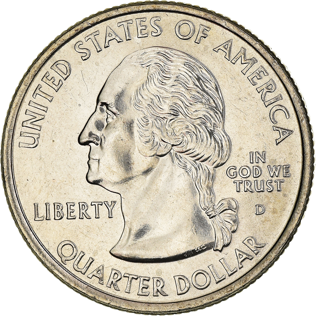 Coin, United States, Quarter, 2000, U.S. Mint, Denver, Massachusetts 1788