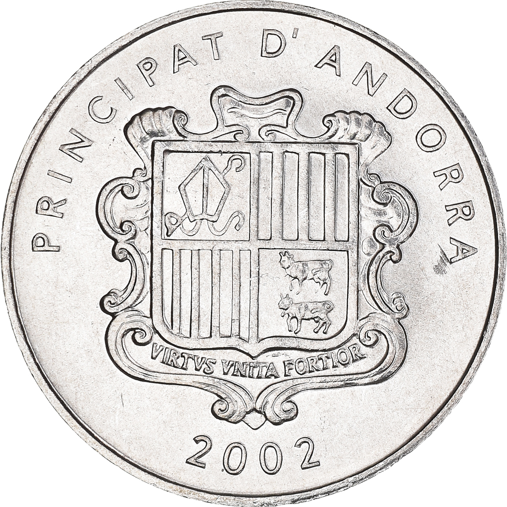 Coin, Andorra, Centim, 2002, Agnus Dei, , Aluminum, KM:178 | European Coins
