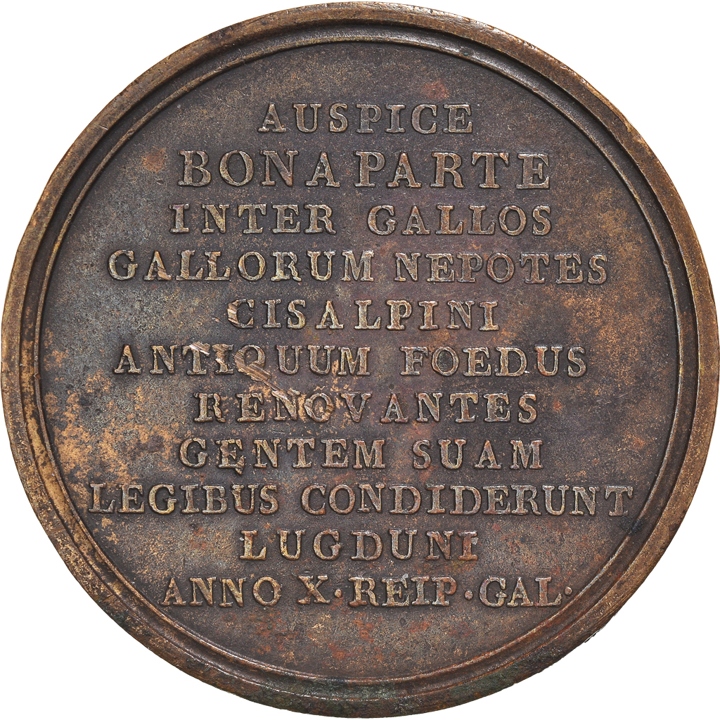 France, Medal, Napoleon Bonaparte, Constitution of the Cisalpine ...