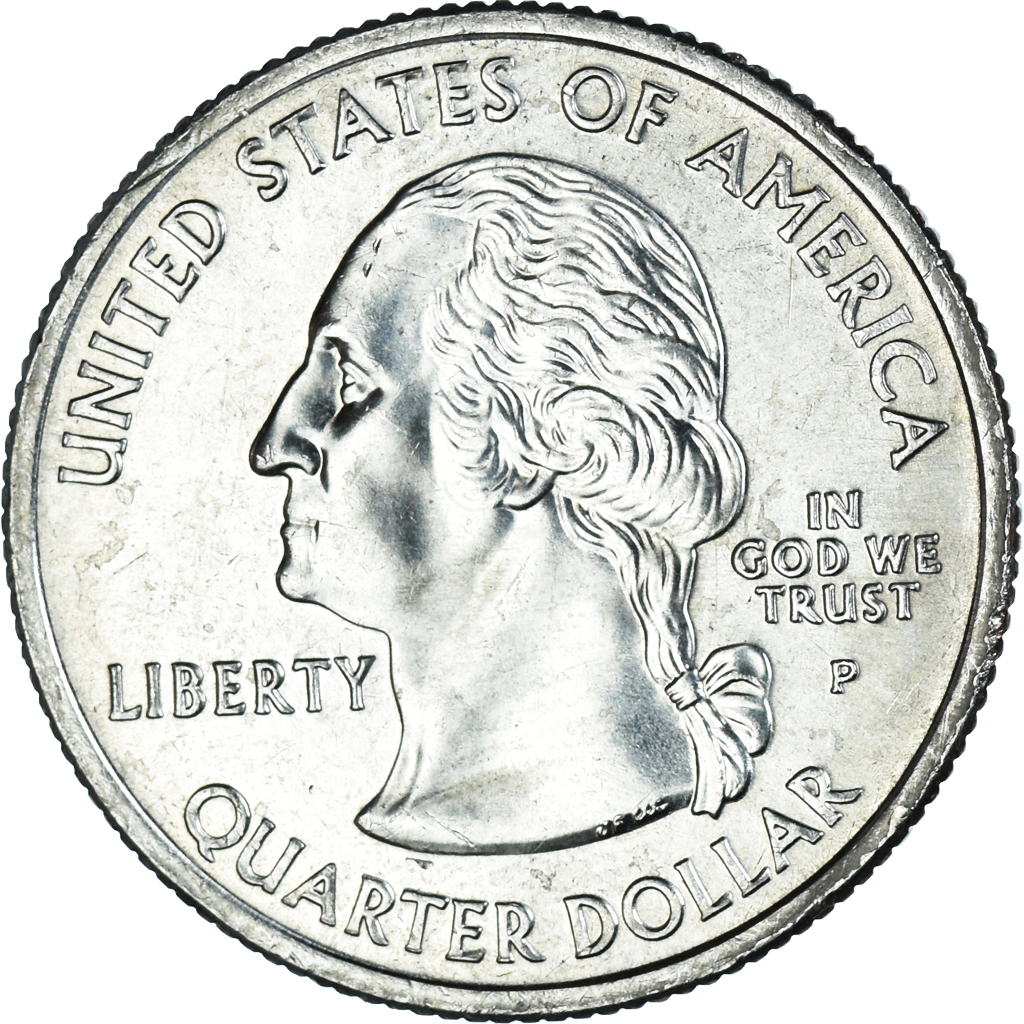 Coin, United States, Quarter, 2004, U.S. Mint, Philadelphia, Wisconsin 1848