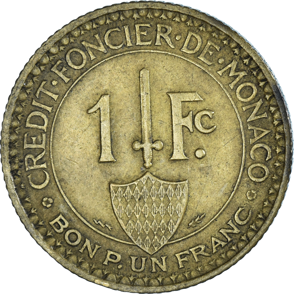Coin, Monaco, Louis II, Franc, 1926, Poissy, , Aluminum-Bronze, KM:114