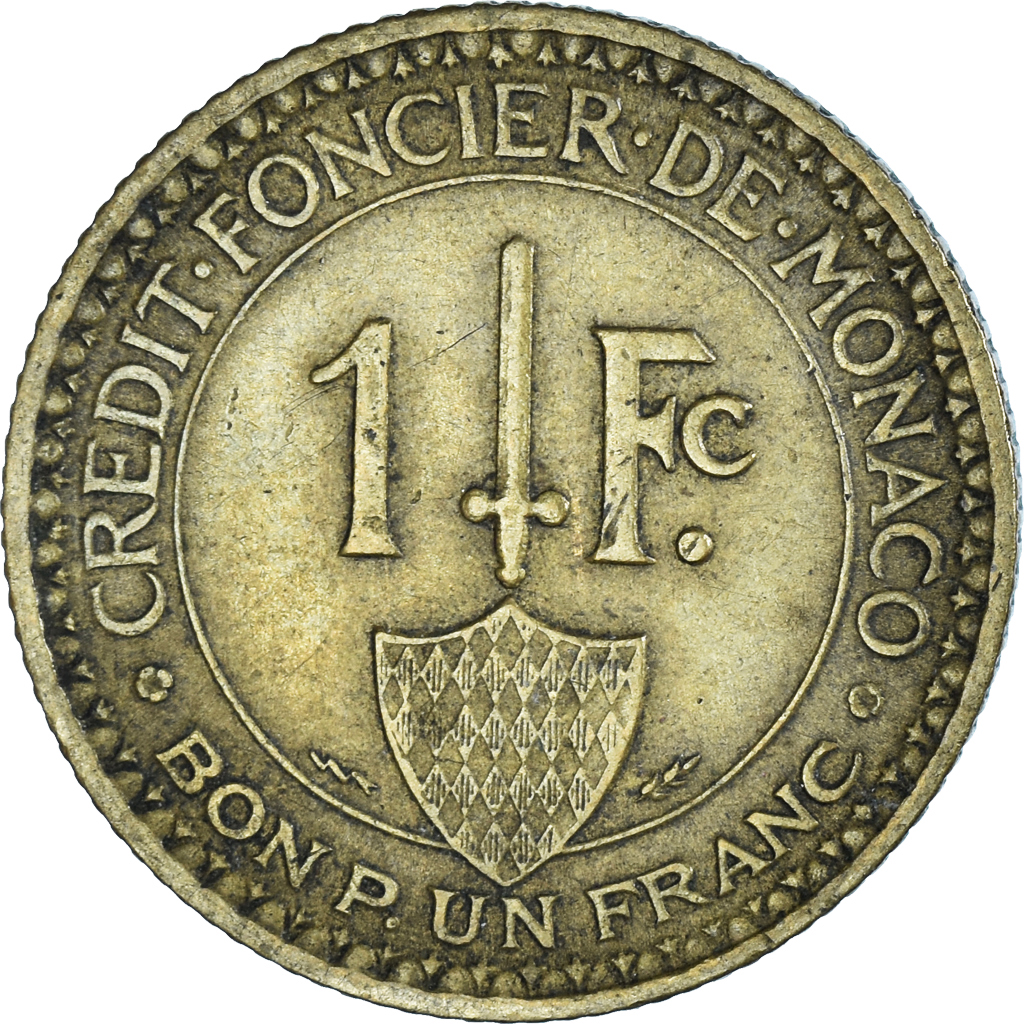 Coin, Monaco, Louis II, Franc, 1926, Poissy, , Aluminum-Bronze, KM:114