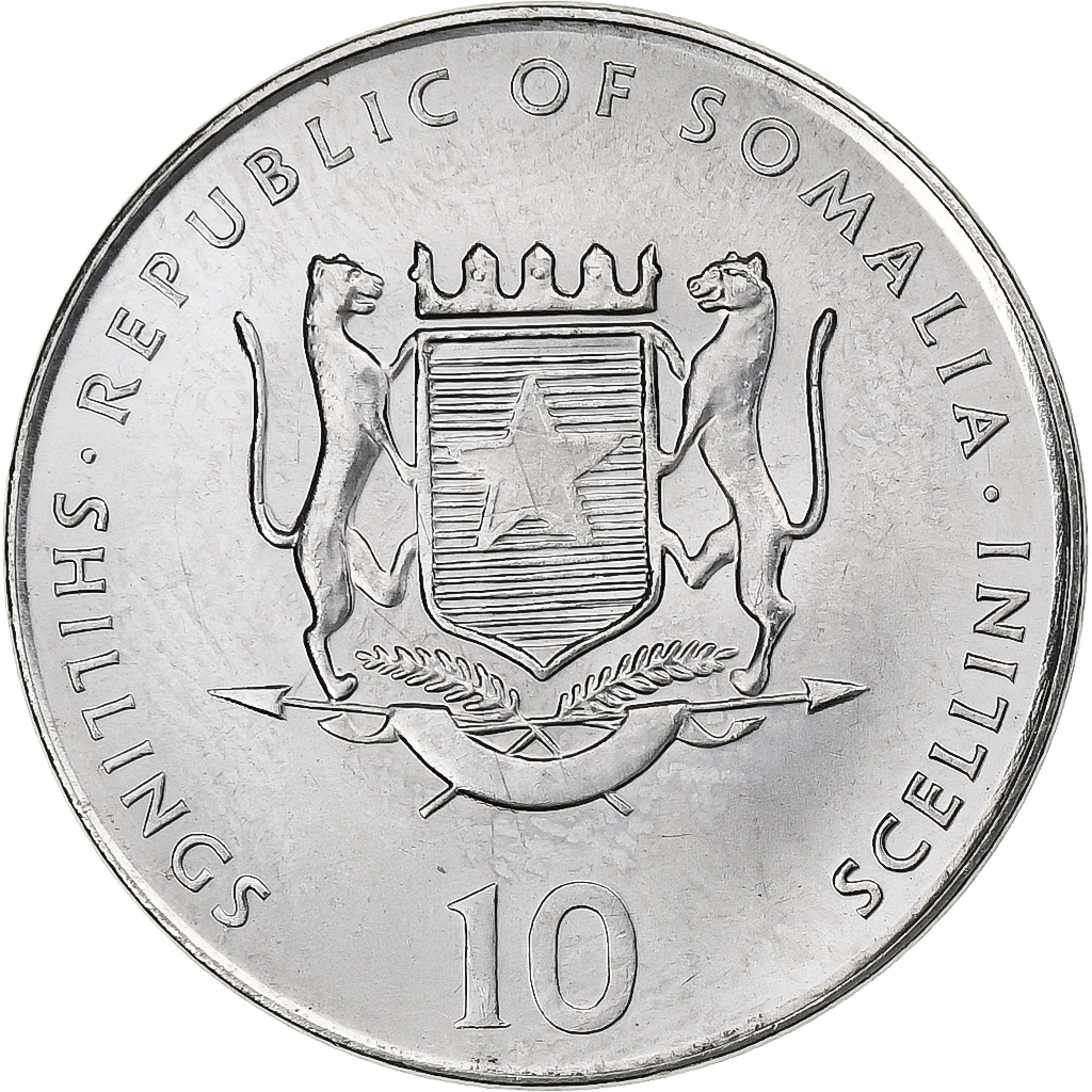Coin, Somalia, 10 Shillings / Scellini, 2000, , Nickel Clad Steel