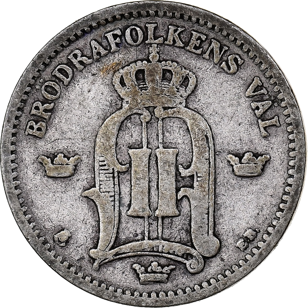 Sweden, Oscar II, 25 Öre, 1896, Silver, , KM:739 | European Coins