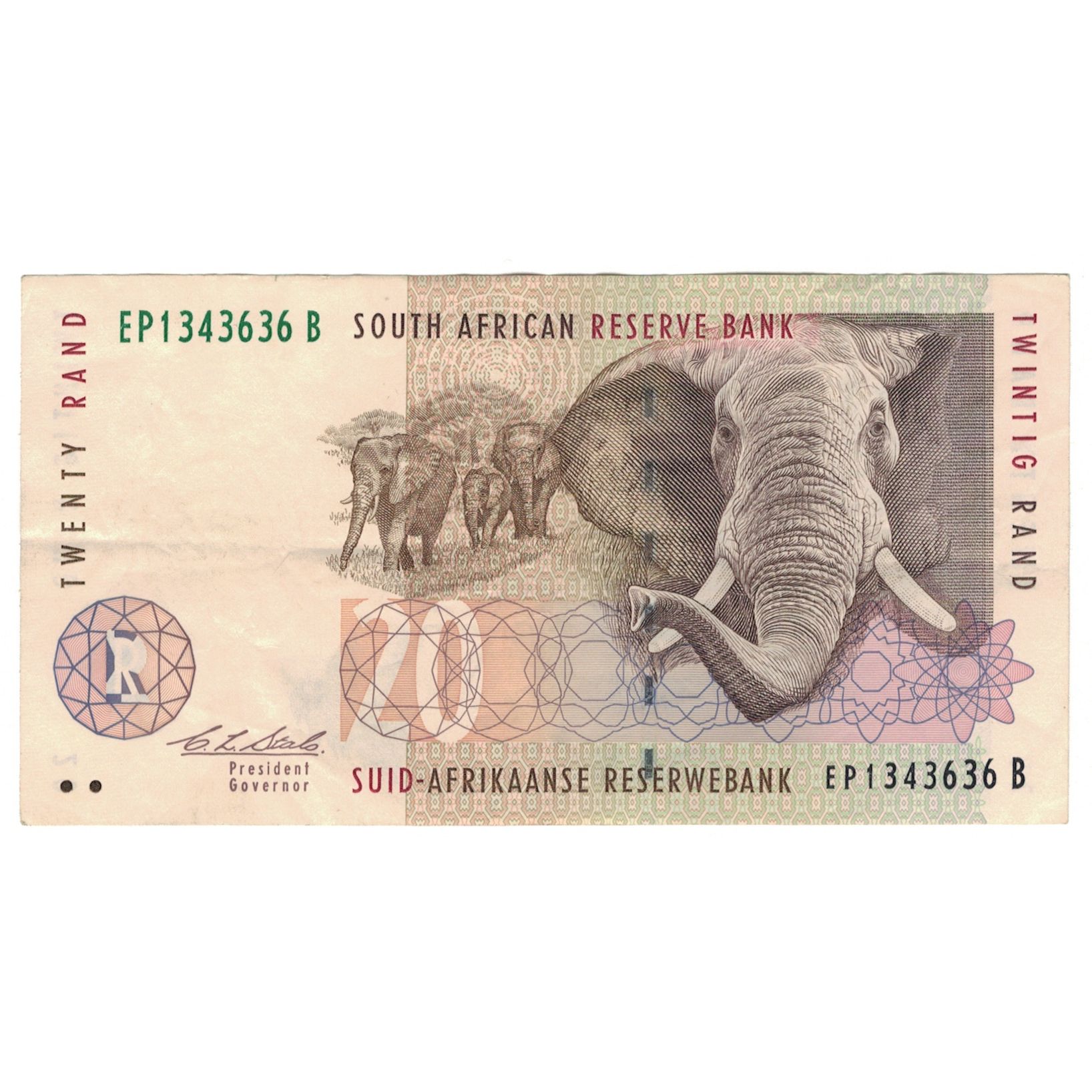 Banknote, South Africa, 20 Rand, KM:124a, EF(40-45) | World Paper Money