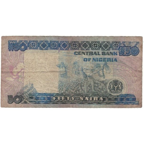 Banknote, Nigeria, 50 Naira, 2005, 2005, KM:27f, G(4-6) | World Paper Money